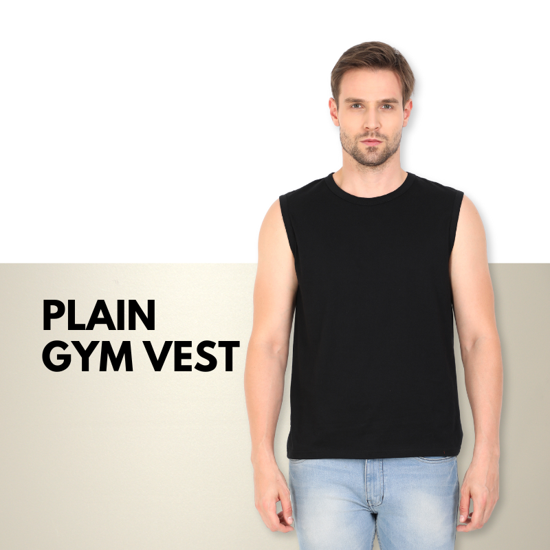 Shop Plain Gym Vests for Men | Basic Tank Tops for Workouts – WowWaves
